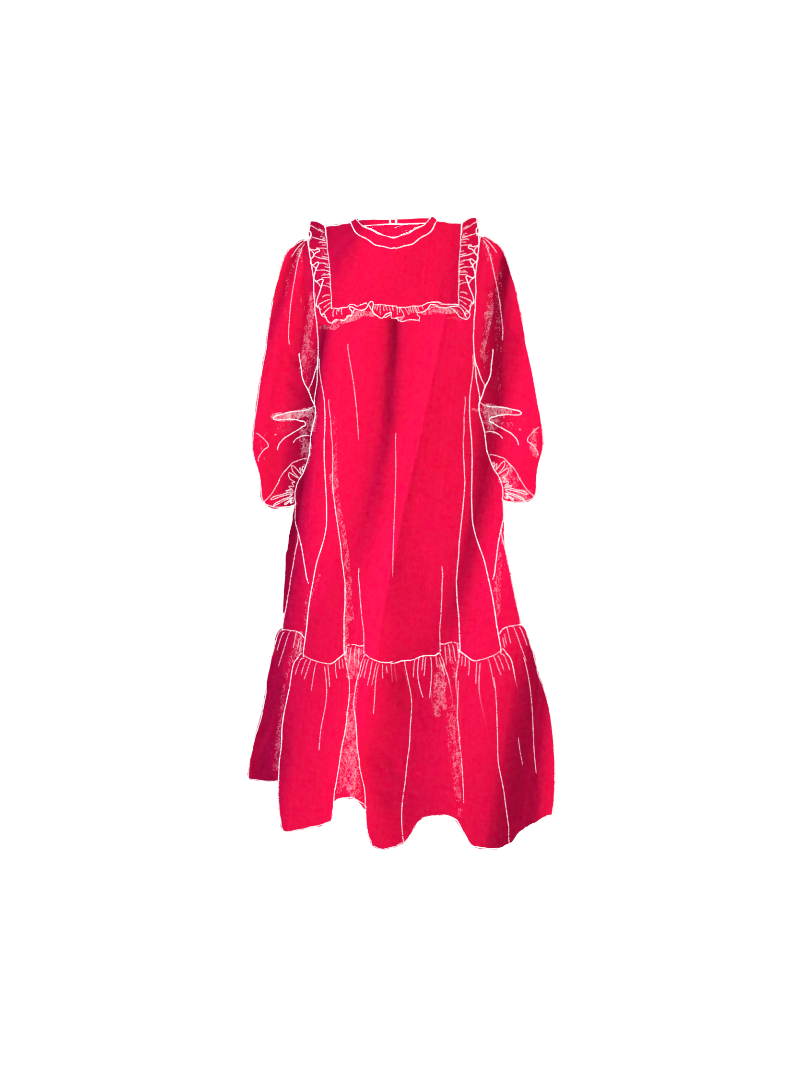 The Penny Dress Hot Pink Corduroy Faithrowanleeves