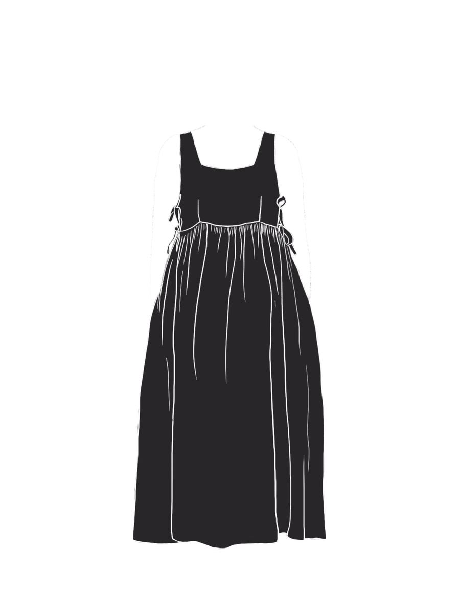 Molly Dress - Graphite Corduroy – faithrowanleeves